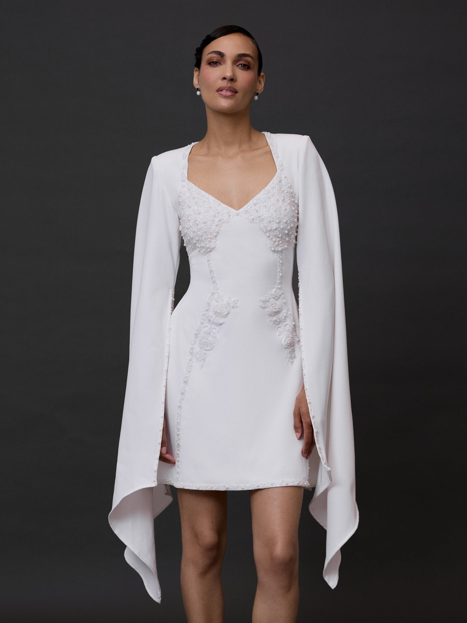 Valencia Mini Dress in White | Anitabel – ANITABEL